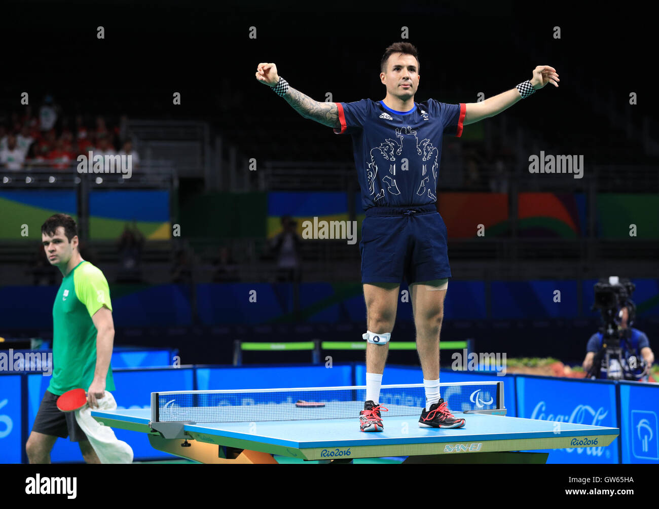 Great Britain's Will Bailey celebrates winning the Class 7 Mens Singles ...