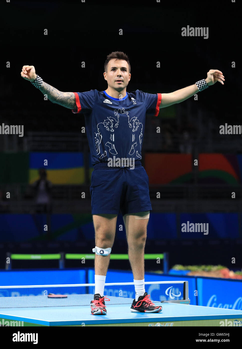 Great Britain's Will Bailey celebrates winning the Class 7 Mens Singles ...