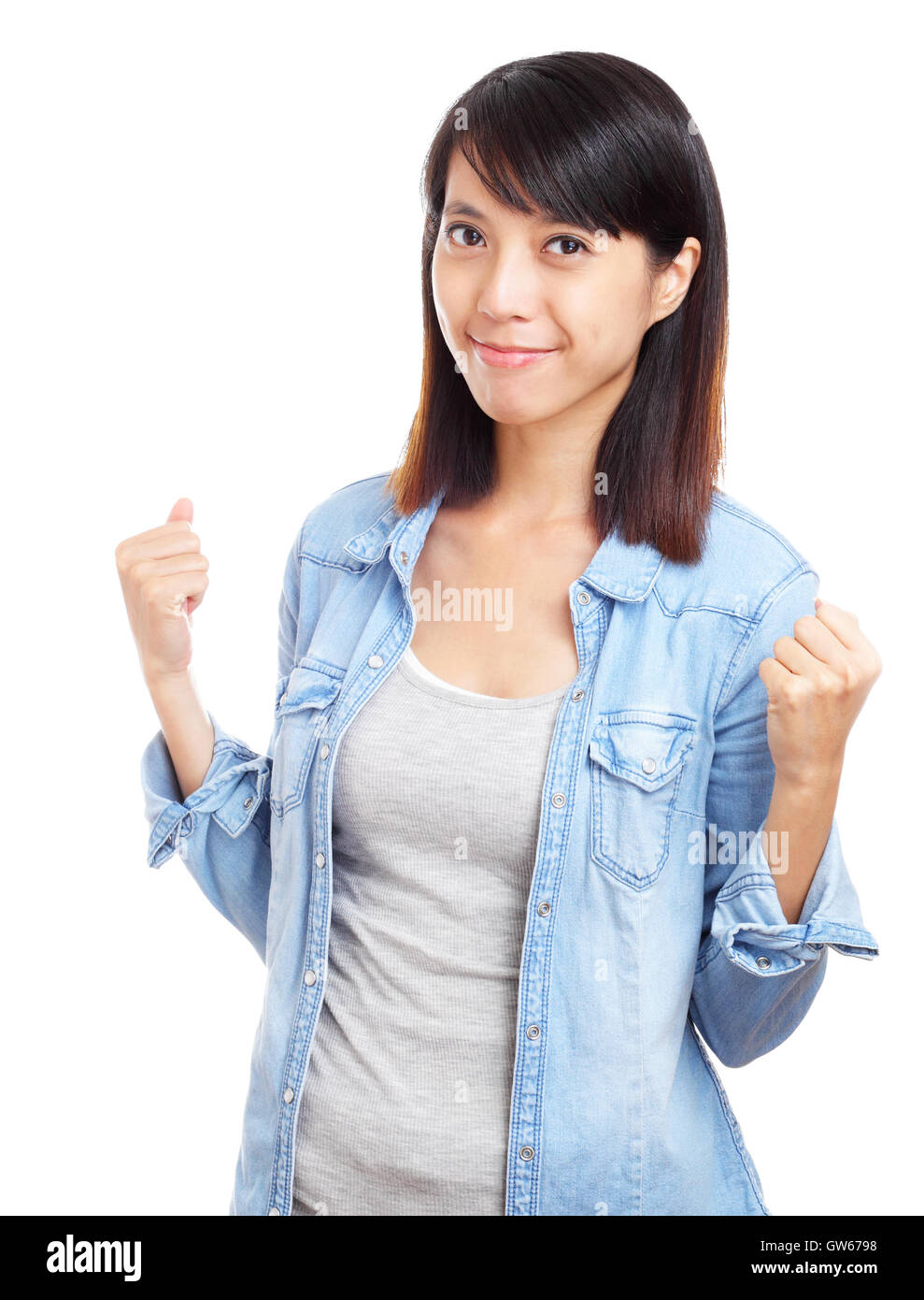 Cheerful asian woman Stock Photo - Alamy Cheerful asian woman Stock Photo - Alamy