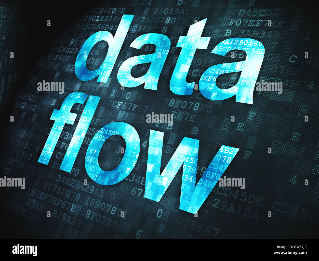 Information concept: Data Flow on digital background Stock Photo - Alamy