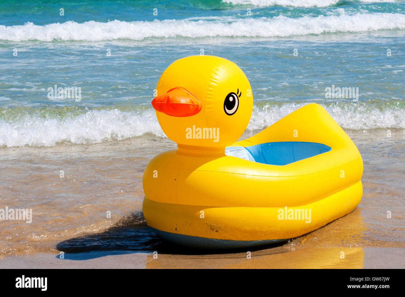 Yellow duck boat Stock Photo - Alamy