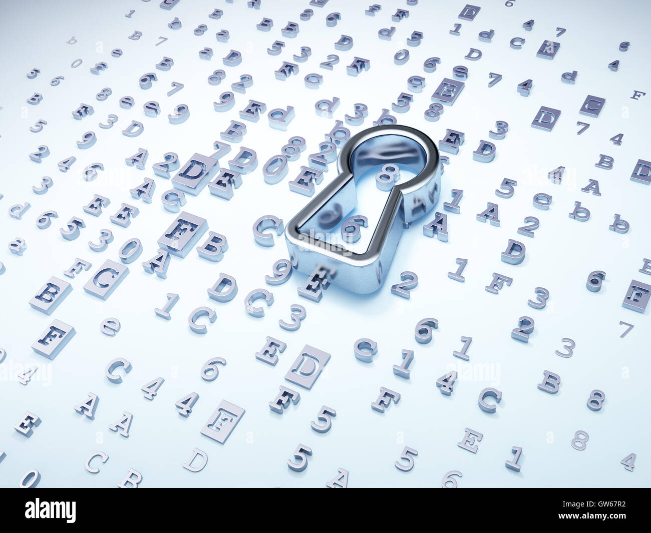 silver keyhole on digital background Stock Photo - Alamy