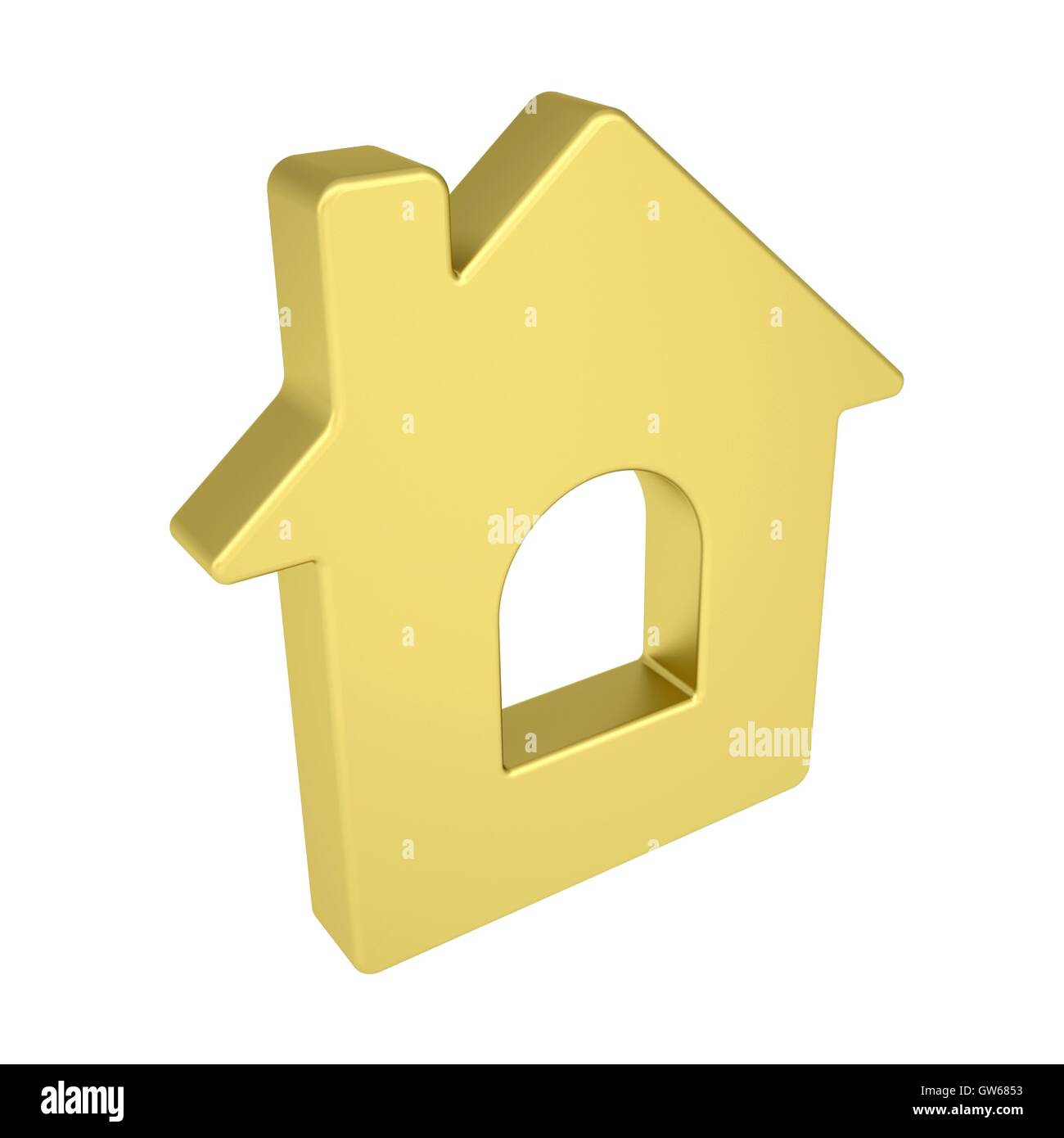 Gold house icon Stock Photo - Alamy