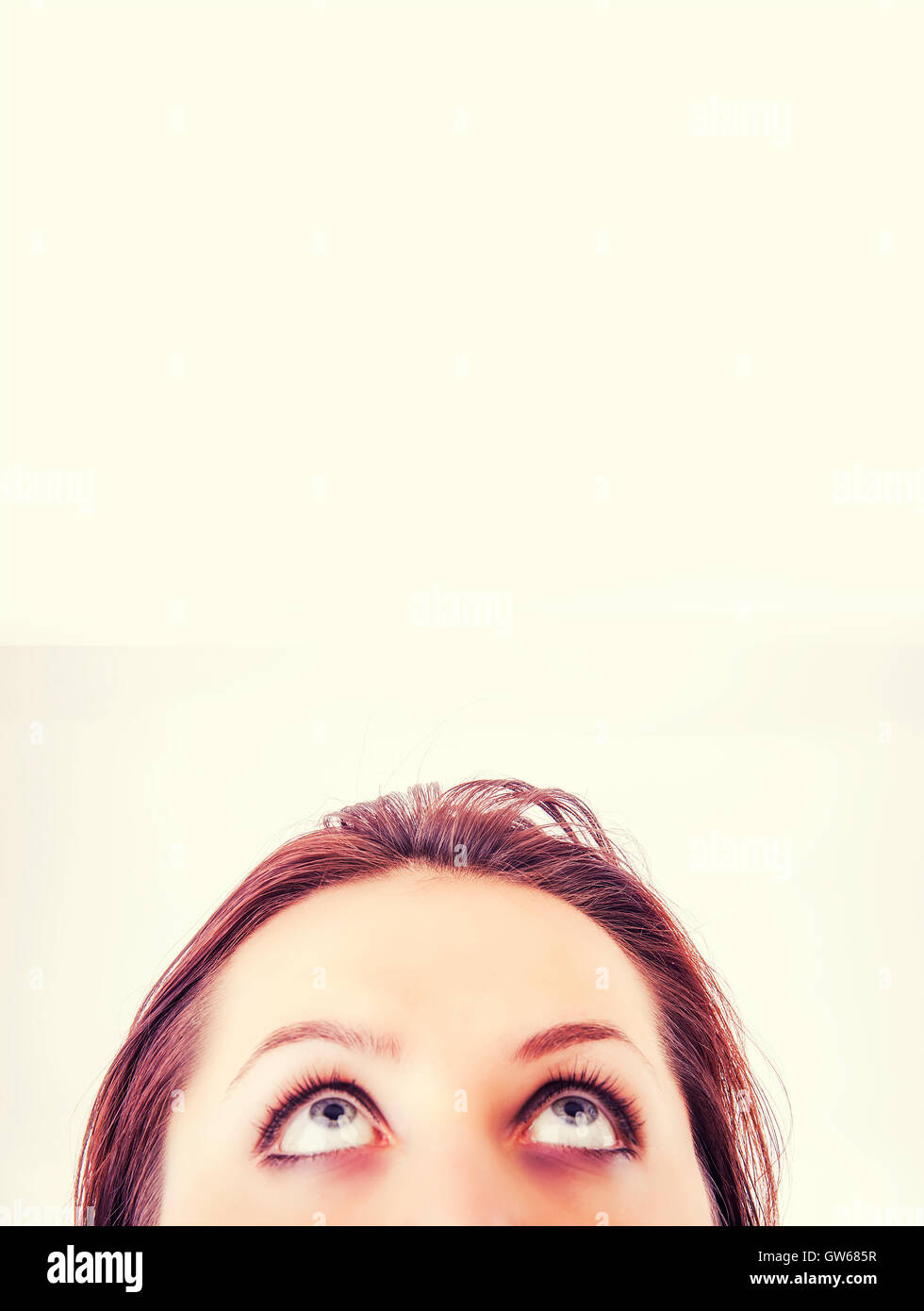 Girl looking up Stock Photo - Alamy