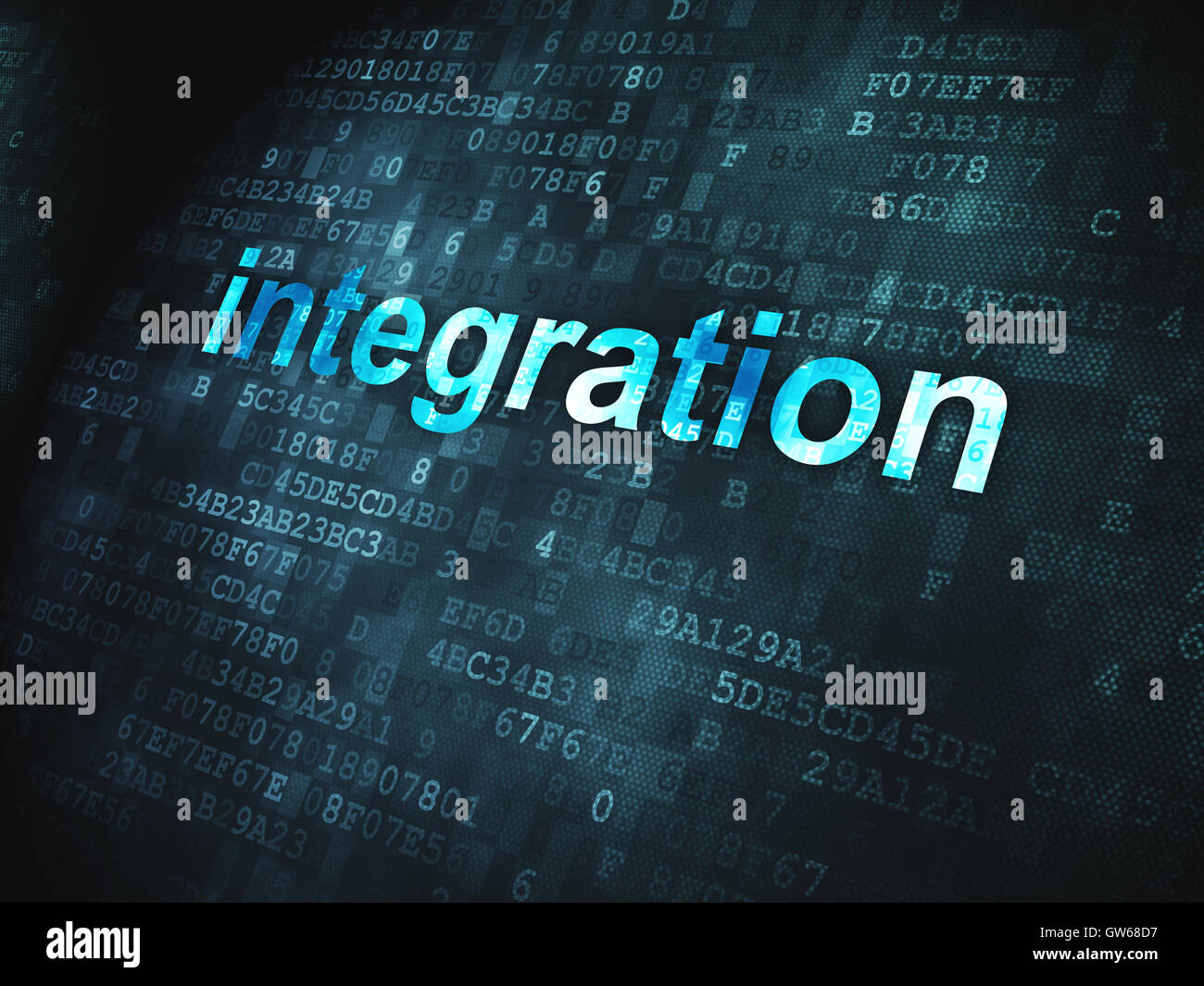 Finance concept: Integration on digital background Stock Photo - Alamy