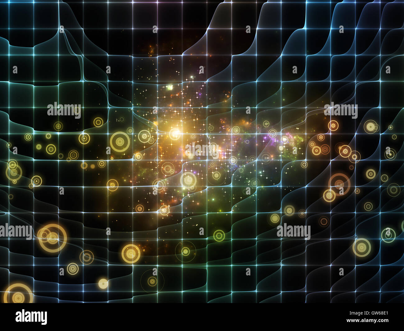 Energy of Particle Grid Stock Photo - Alamy