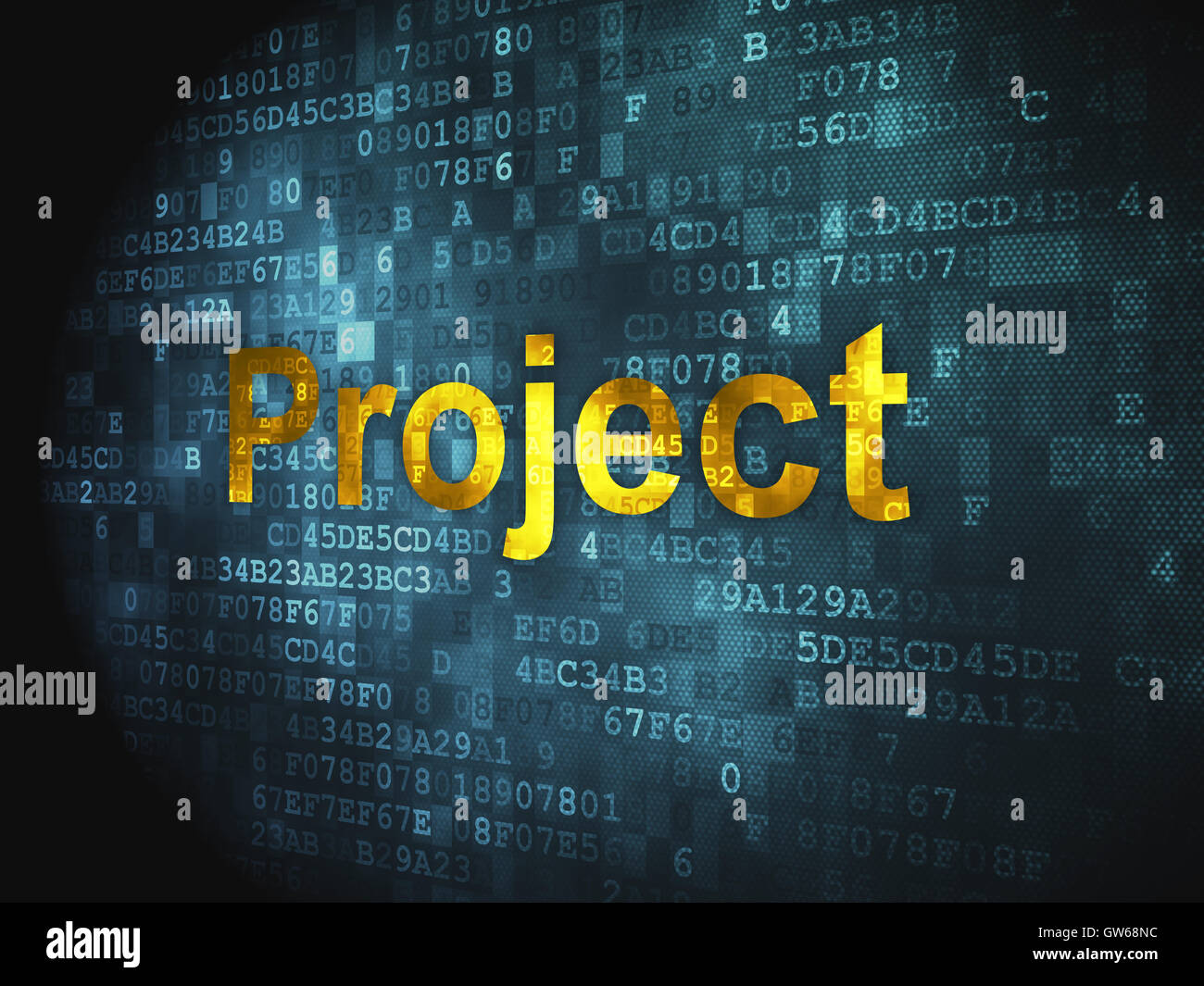 Finance concept: Project on digital background Stock Photo - Alamy