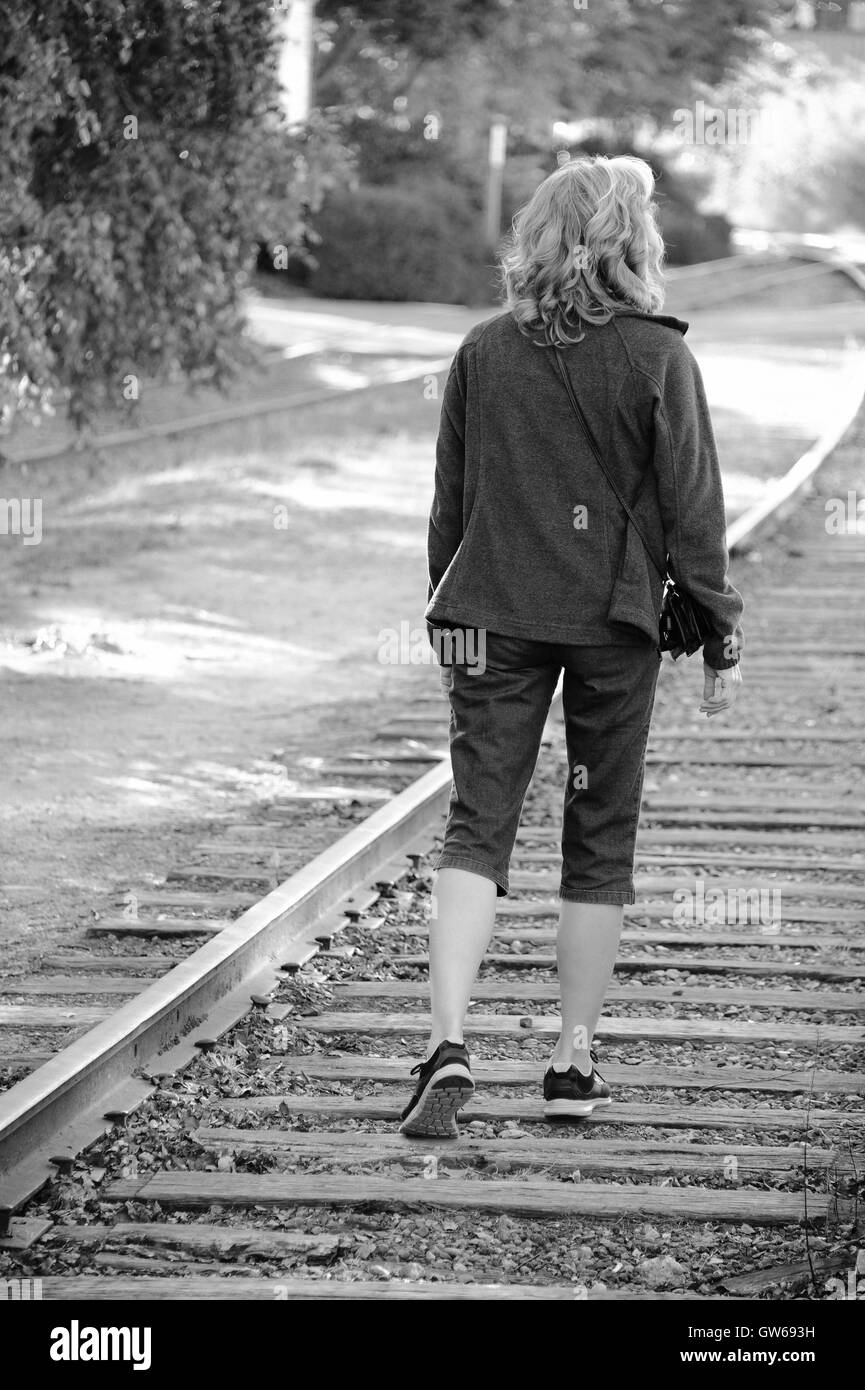 Walking along a railroad hi-res stock photography and images - Alamy