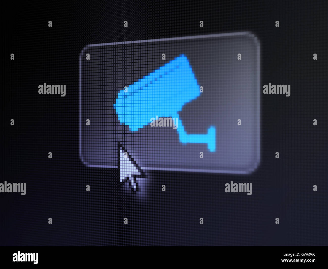 Safety concept: Cctv Camera on digital button background Stock Photo ...