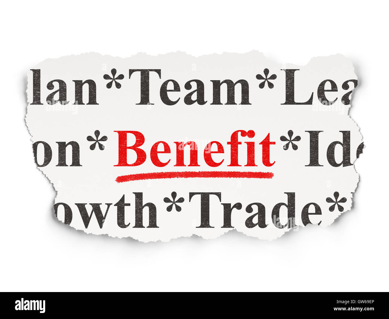 Finance concept: Benefit on Paper background Stock Photo - Alamy