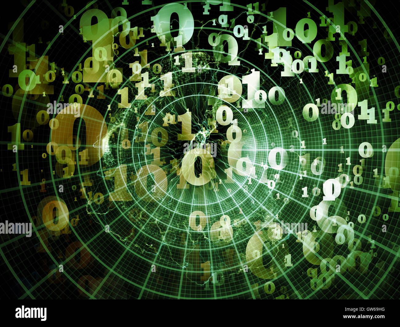Lights of Numbers Stock Photo - Alamy
