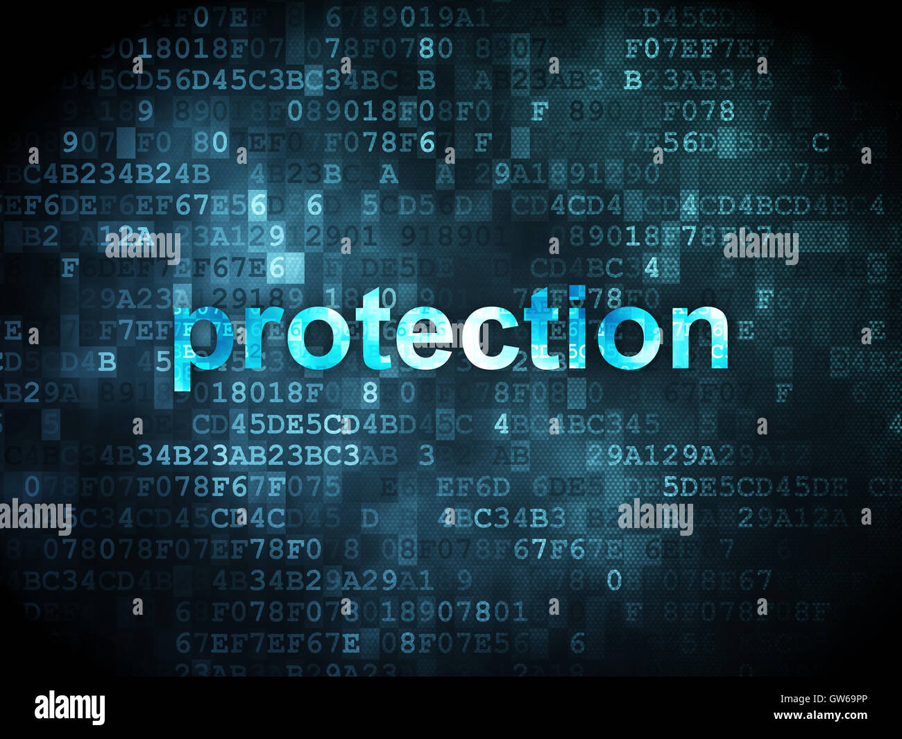 Safety concept: Protection on digital background Stock Photo - Alamy