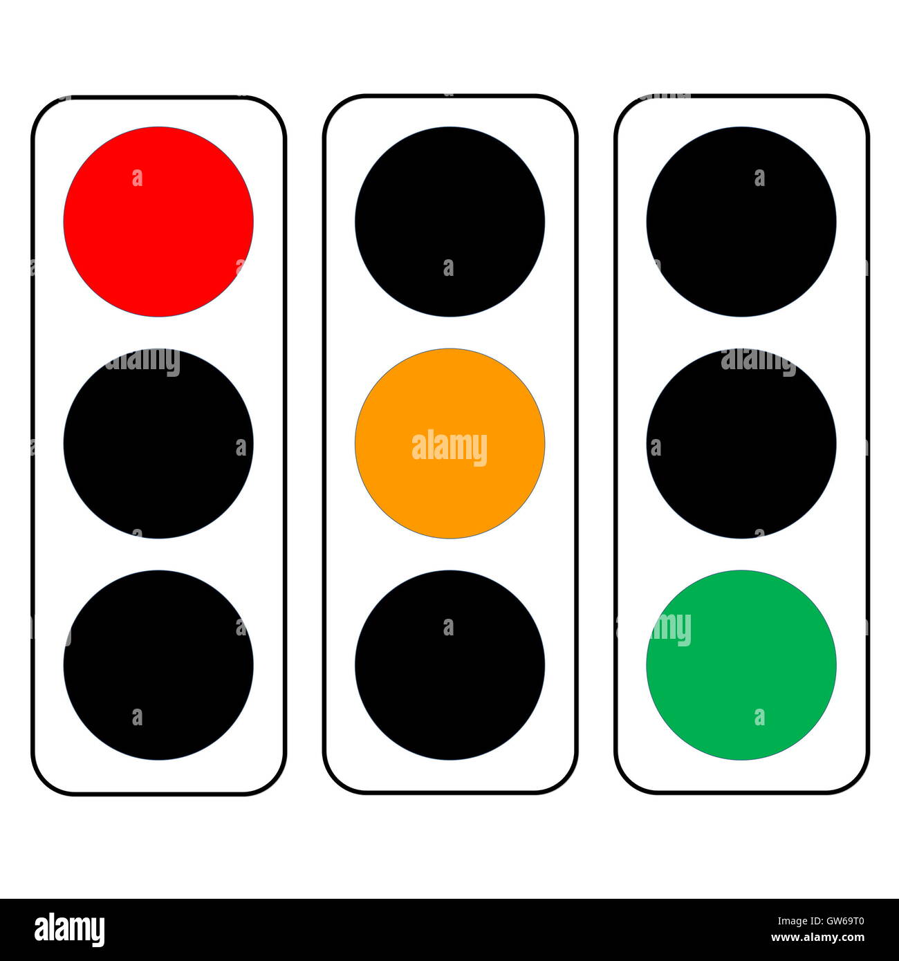 Driving green light red Cut Out Stock Images & Pictures - Alamy