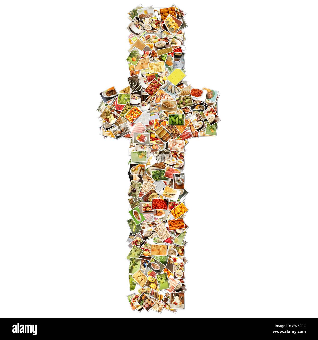 Letter food collage concept art hi-res stock photography and images - Alamy