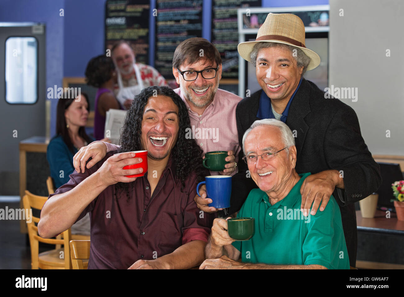 Diverse Men Celebrating Stock Photo - Alamy
