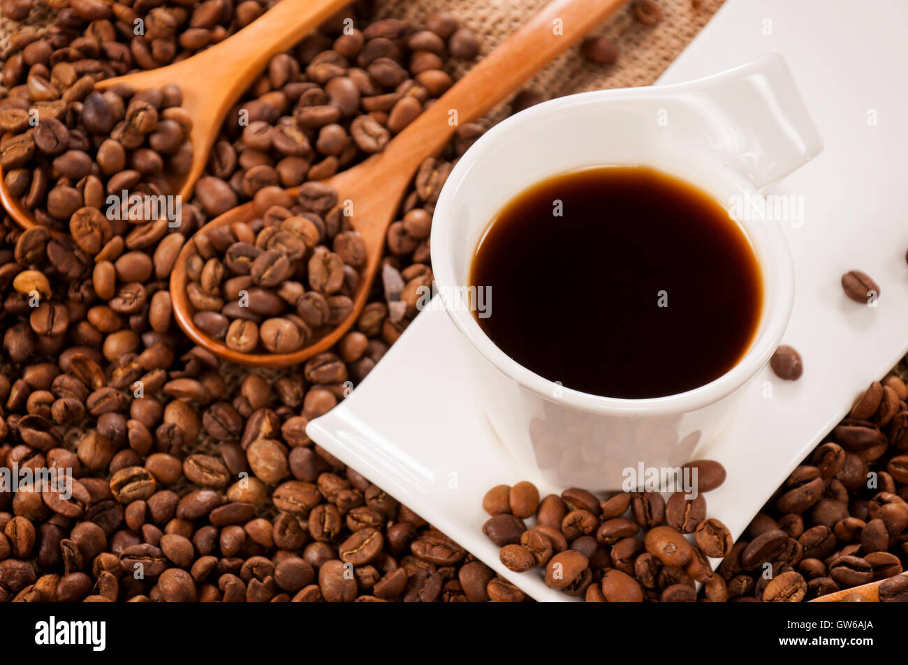 Instant dark coffee Stock Photo - Alamy