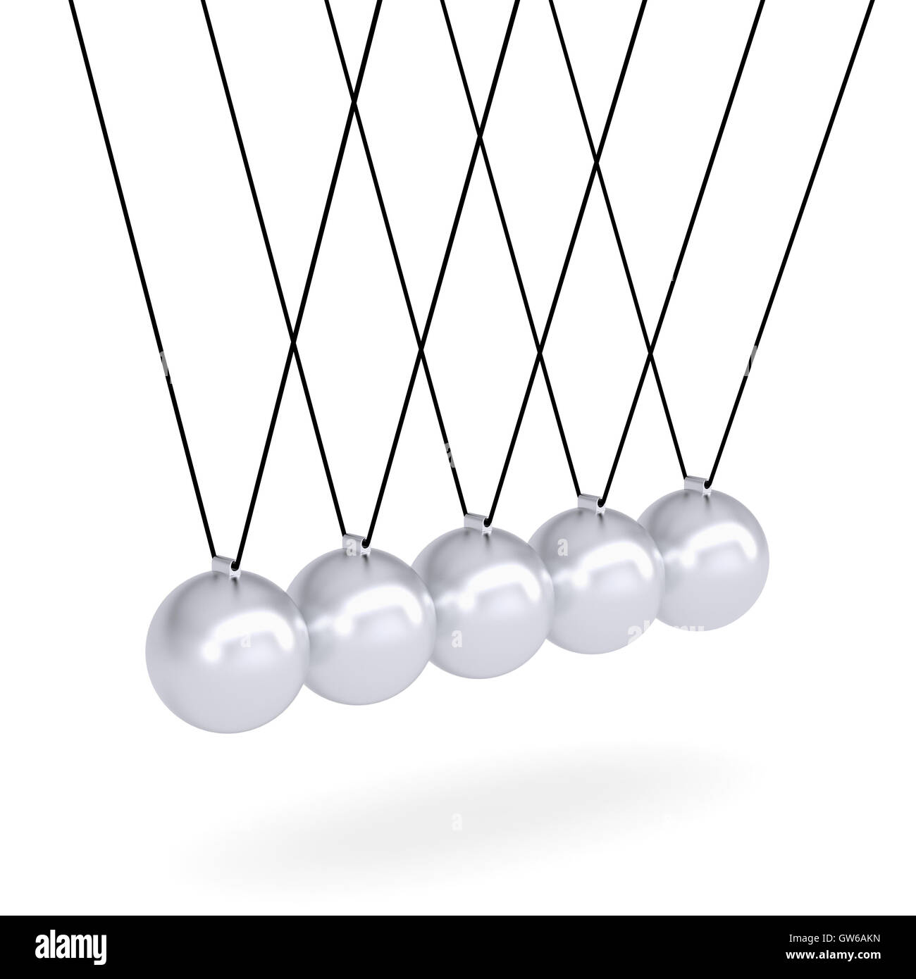 Close up of Newton's cradle Stock Photo - Alamy