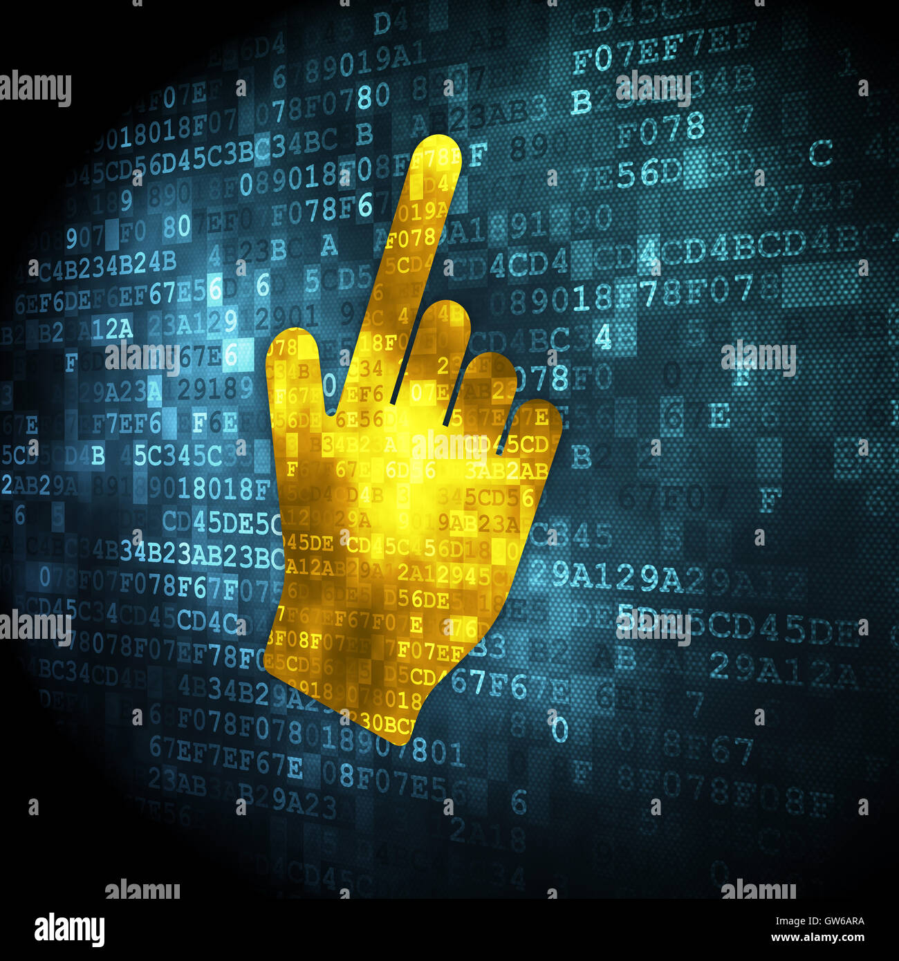 Advertising concept: Mouse Cursor on digital background Stock Photo - Alamy