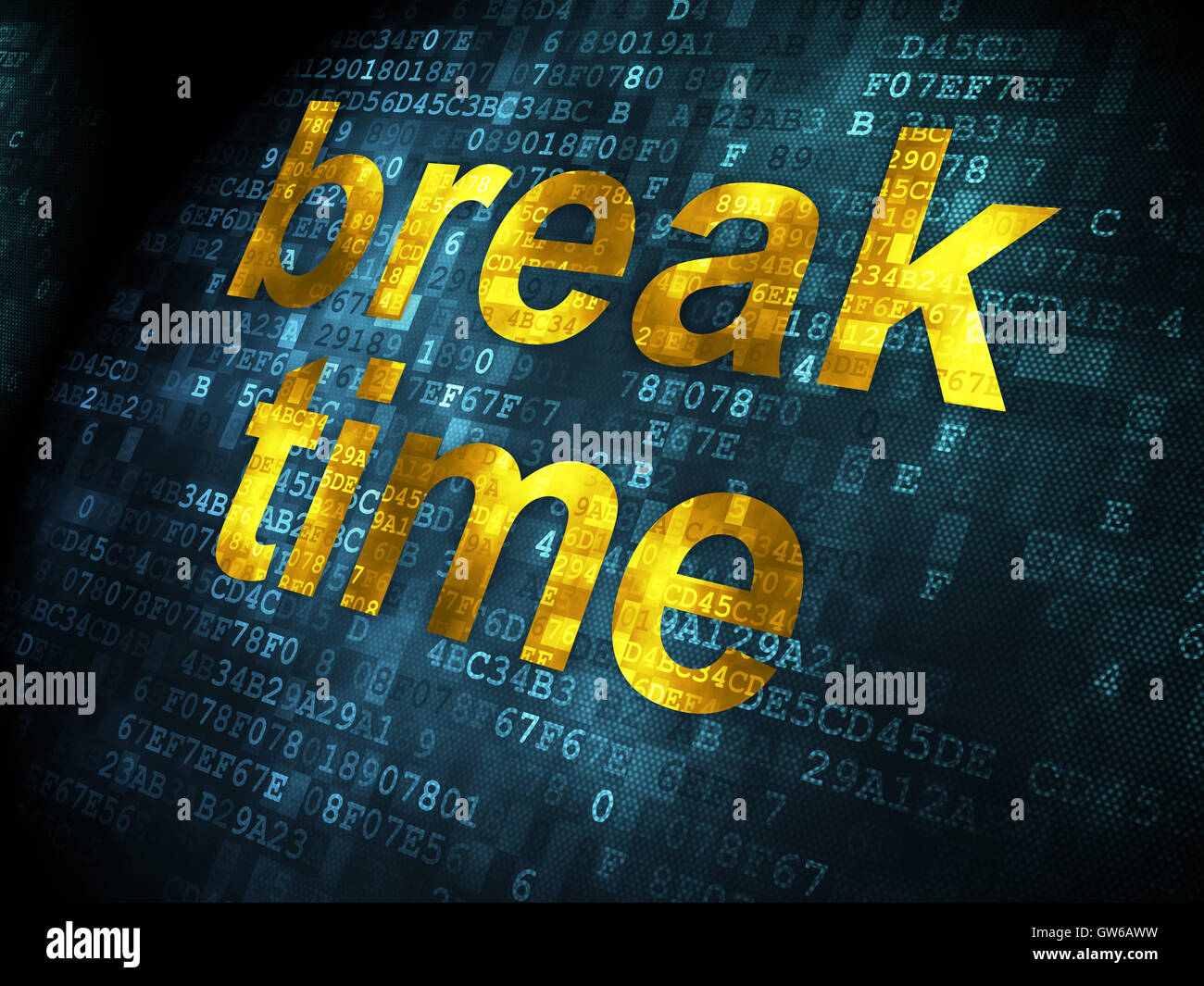 Timeline concept: Break Time on digital background Stock Photo - Alamy