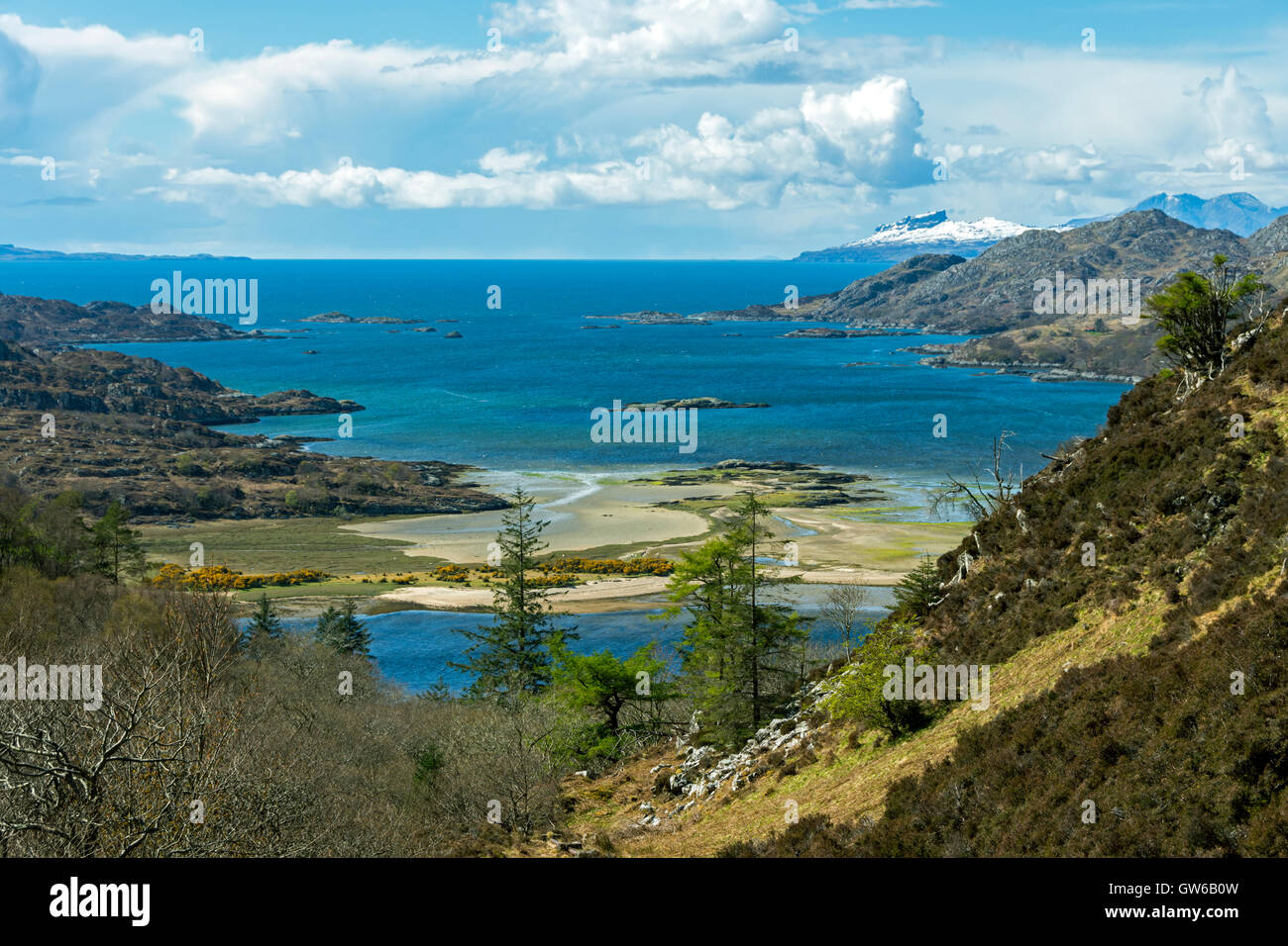 South channel of Loch Moidart from the Bealach Sgairt Dea-uisge, on the ...