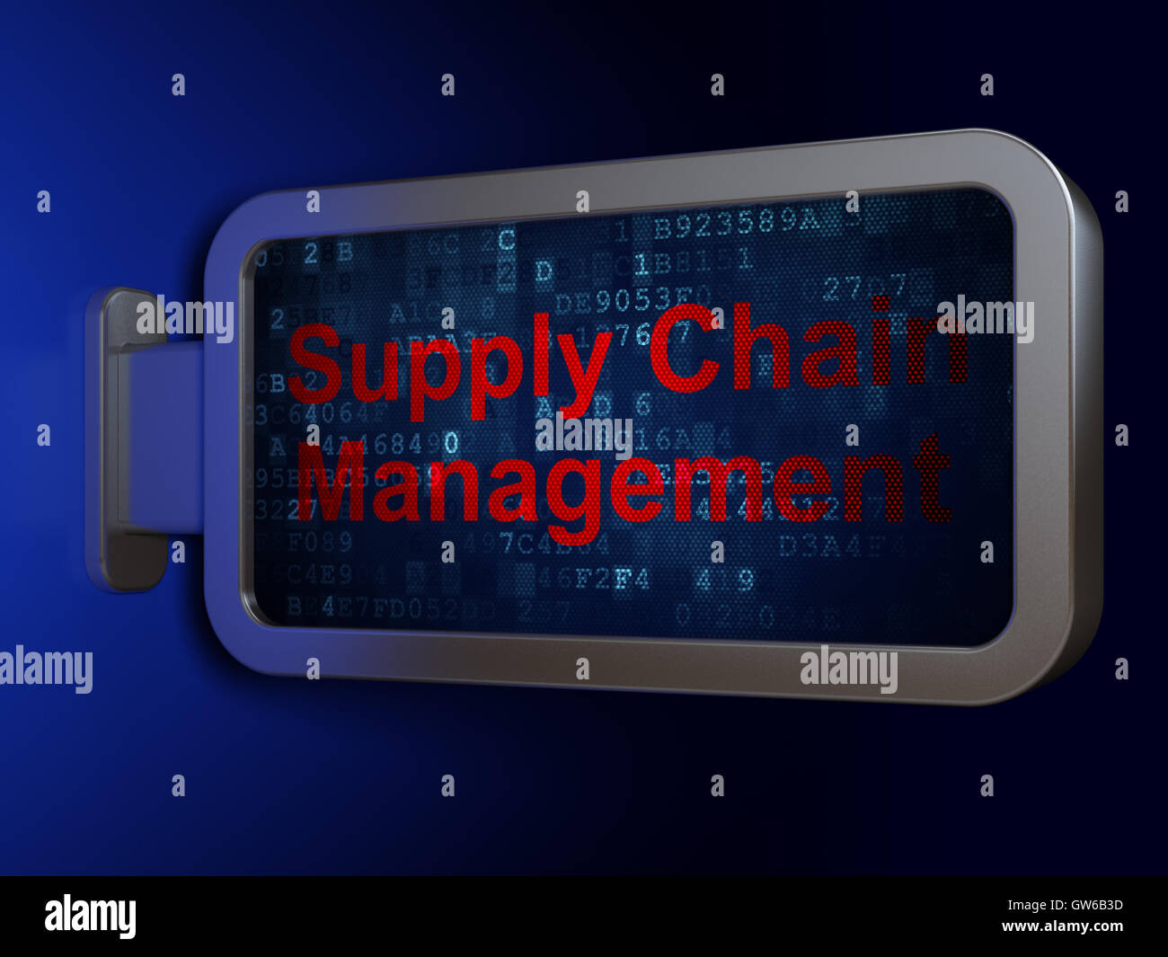 Advertising concept: Supply Chain Management on billboard backgr Stock ...