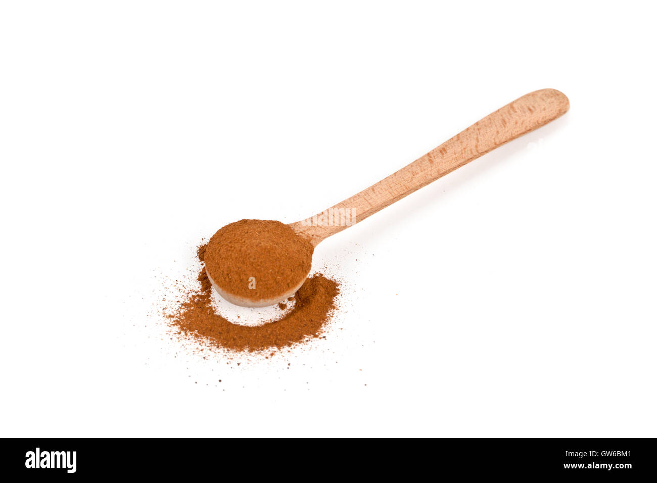 ground cinnamon in wooden spoon Stock Photo - Alamy