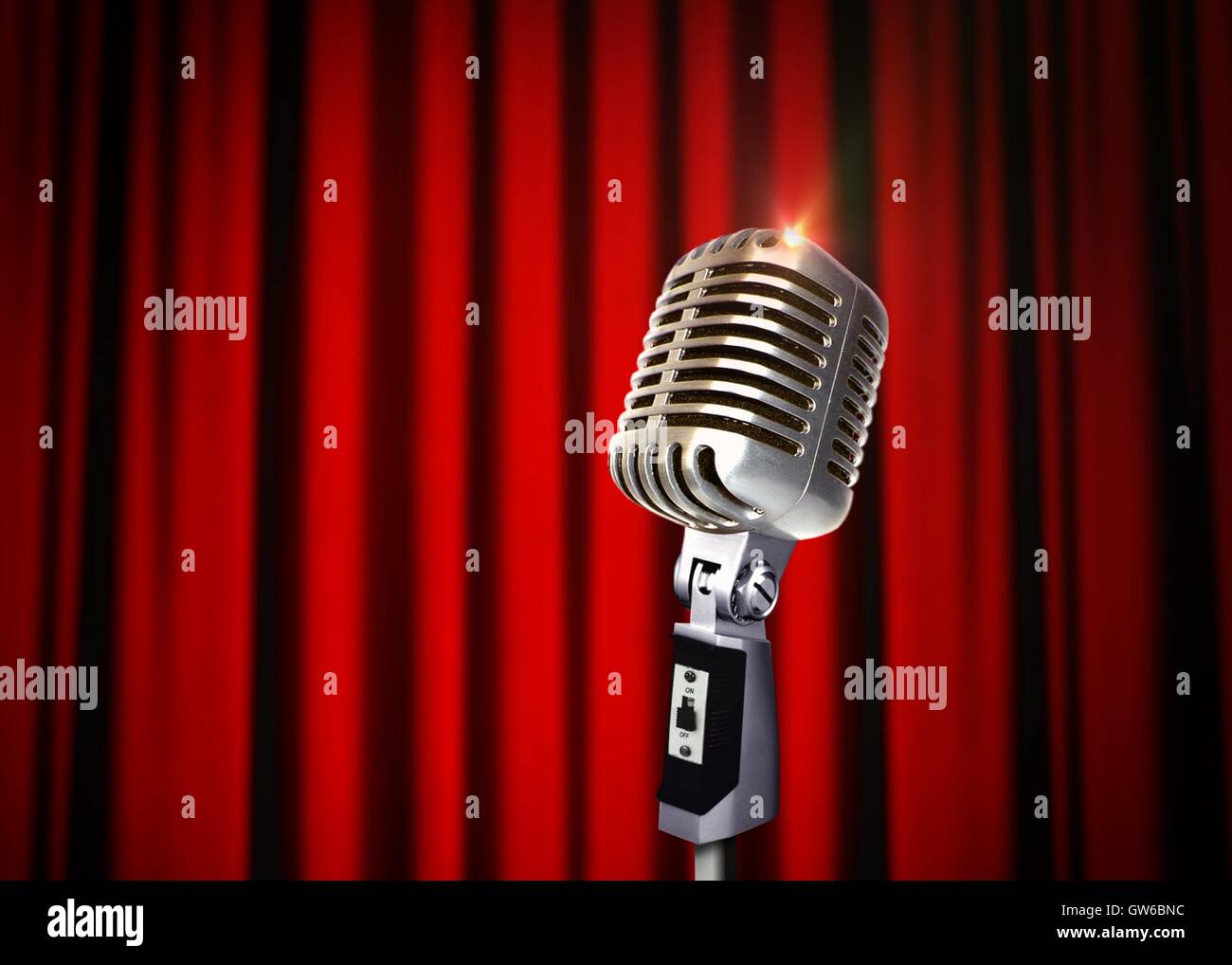 Old fashioned radio studio microphone hi-res stock photography and ...