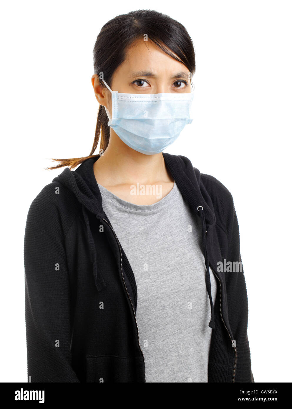 Asian woman with face mask Stock Photo - Alamy