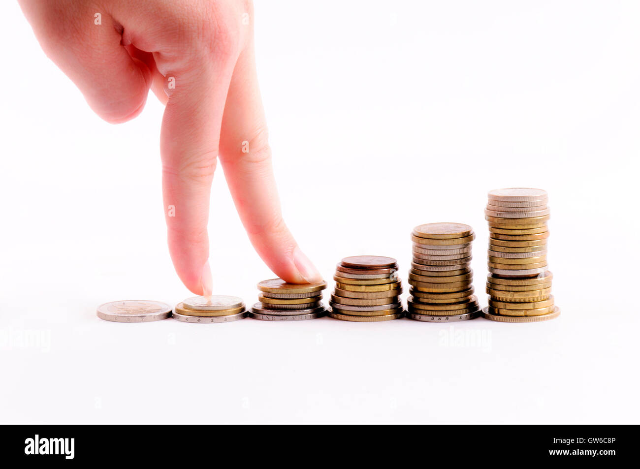 Money stairs hi-res stock photography and images - Alamy