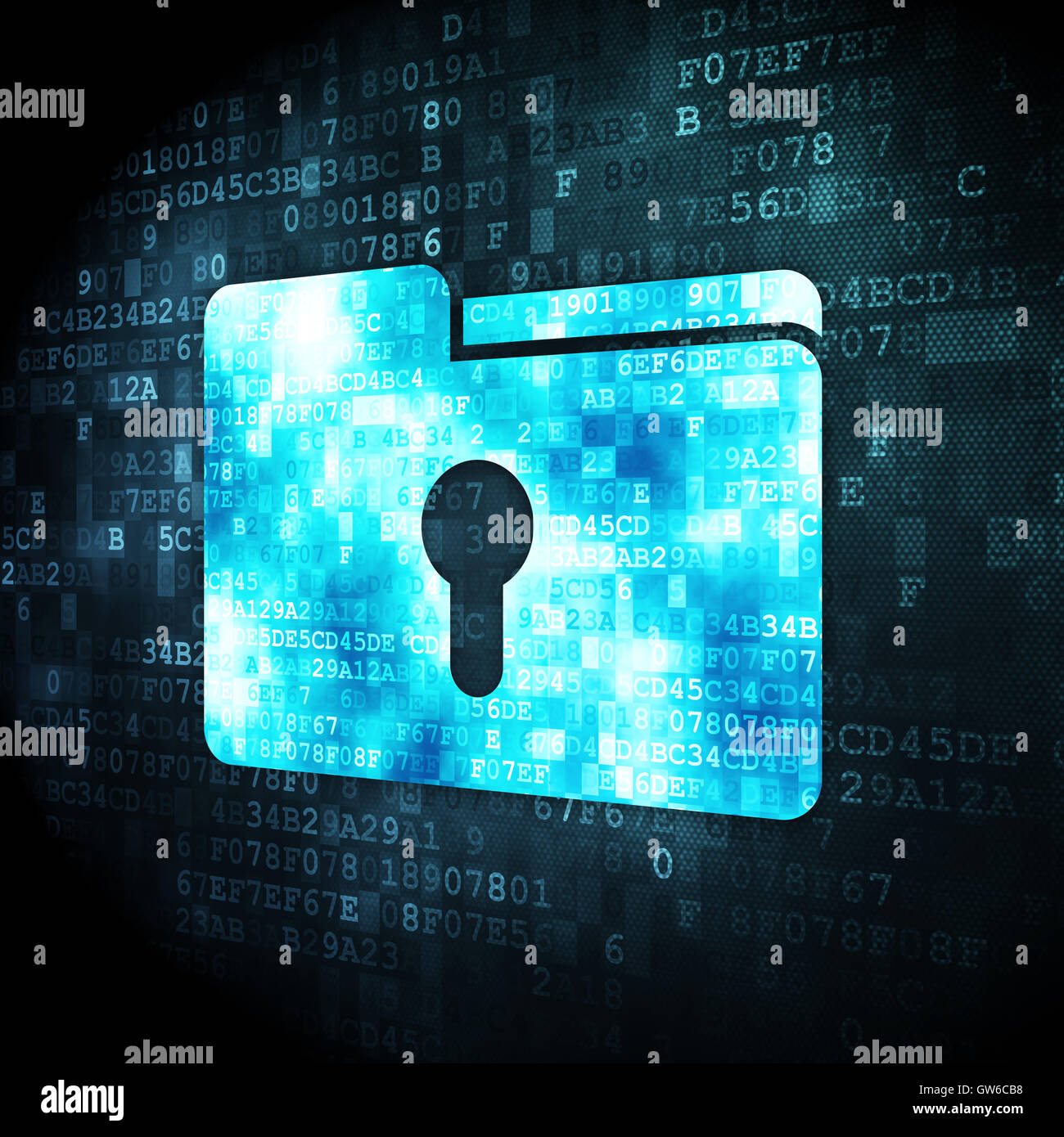 Business concept: Folder With Keyhole on digital background Stock Photo ...
