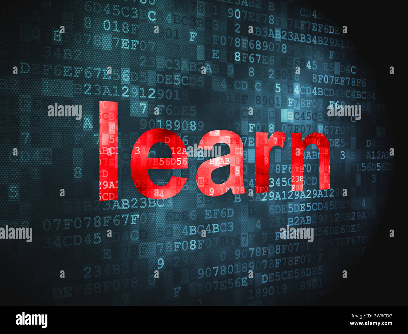 Education concept: Learn on digital background Stock Photo - Alamy