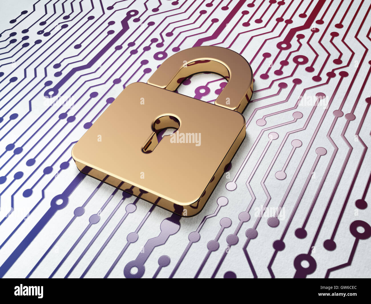 Data concept: Padlock on Circuit Board background Stock Photo - Alamy