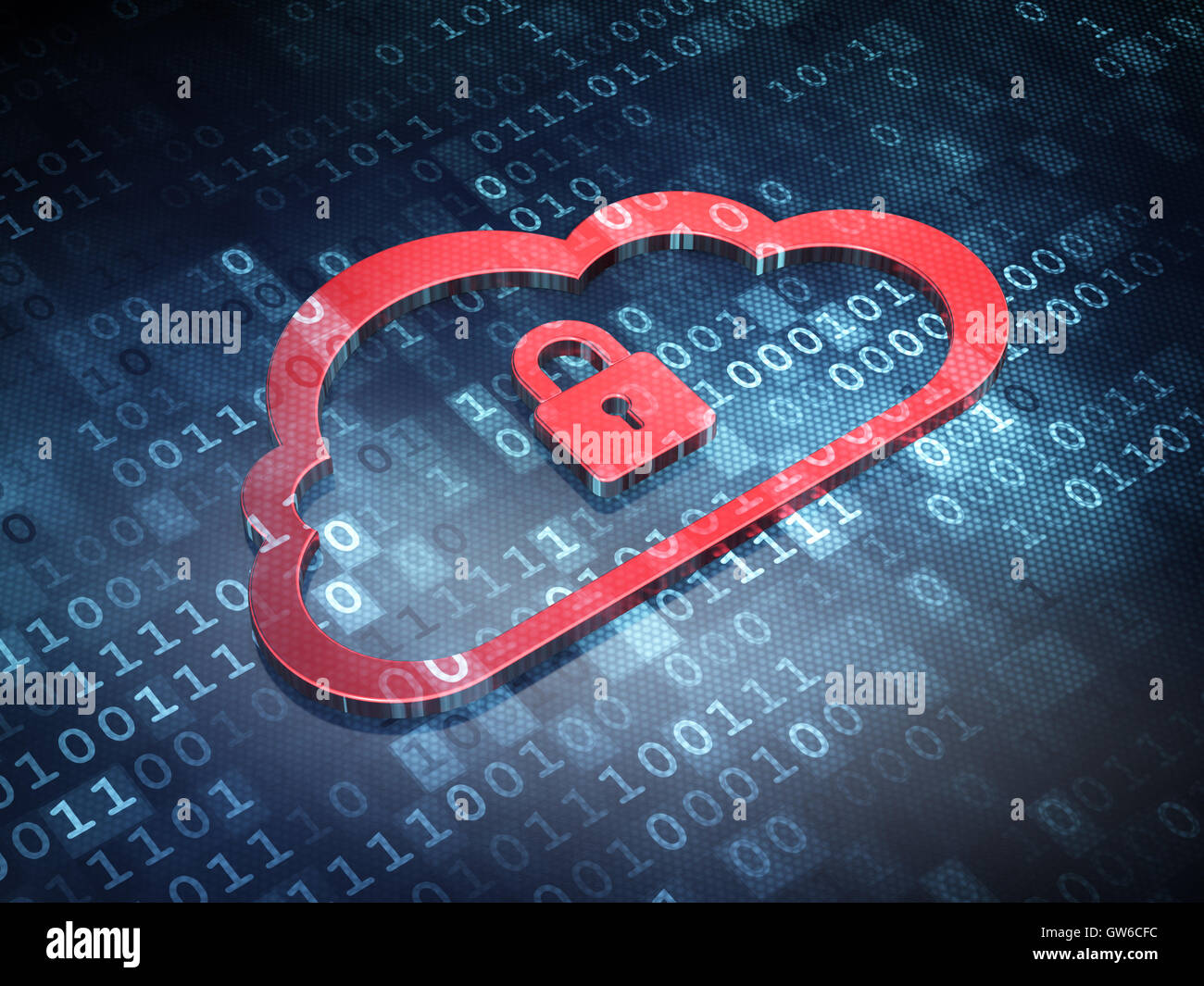 Cloud technology concept: Red Cloud Padlock Stock Photo - Alamy