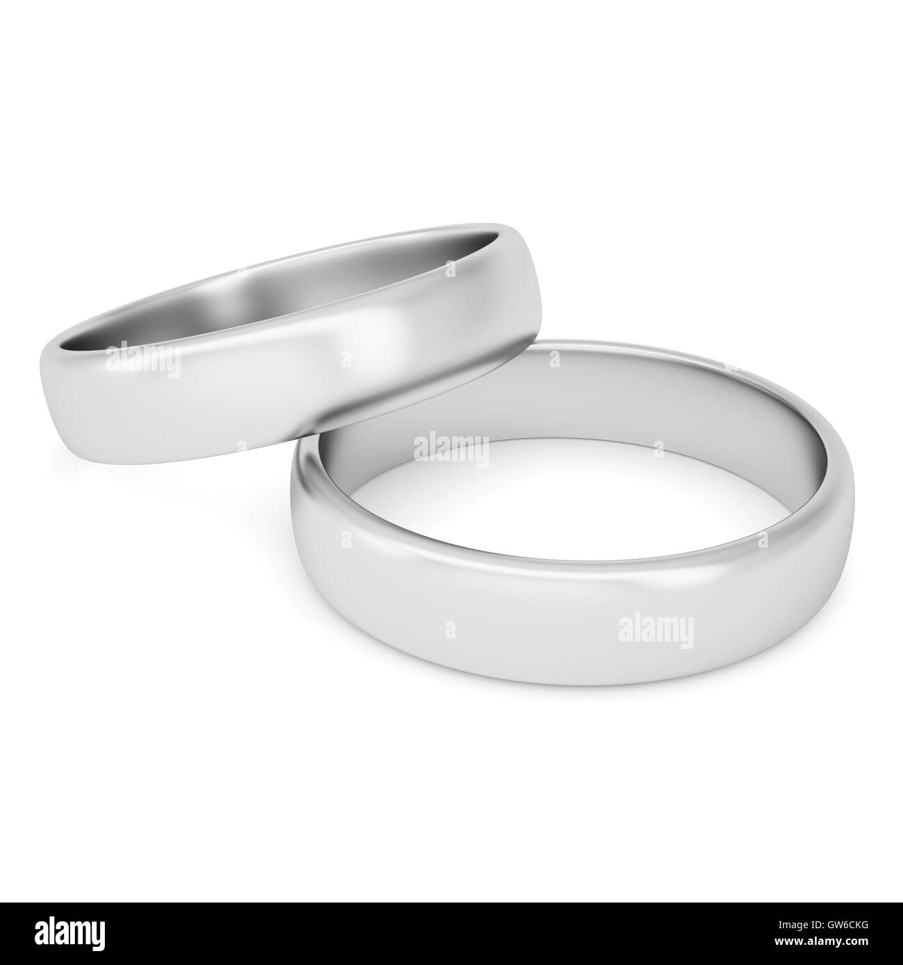 Two silver rings Stock Photo - Alamy