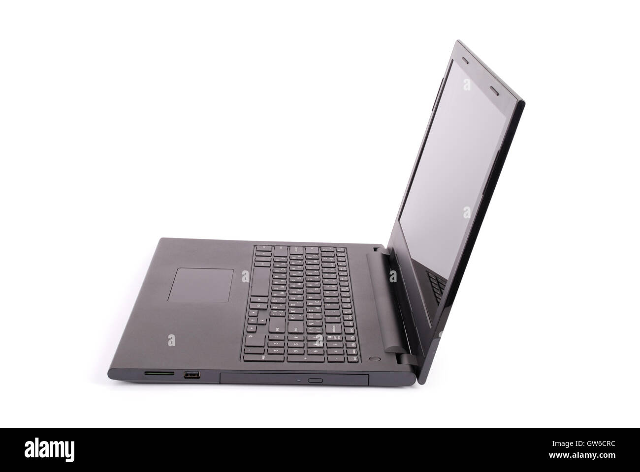 Black laptop white background with soft shadow. Clipping path Stock ...