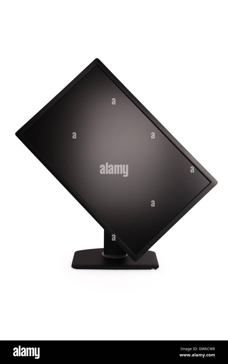 Black PC monitor white background with soft shadow (Clipping path Stock ...