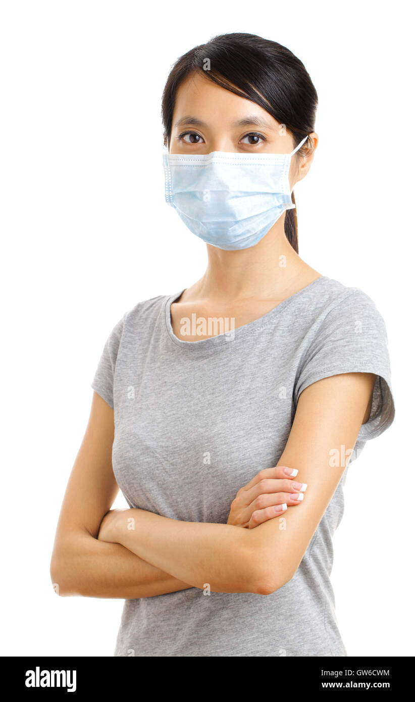 Asian woman with face mask Stock Photo - Alamy
