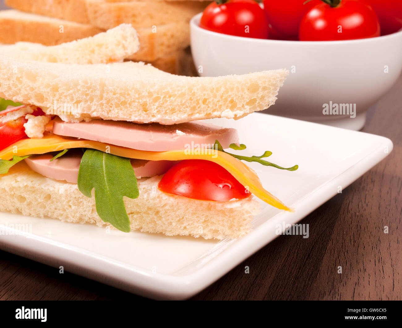Sandwich triangle unhealthy hi-res stock photography and images - Alamy