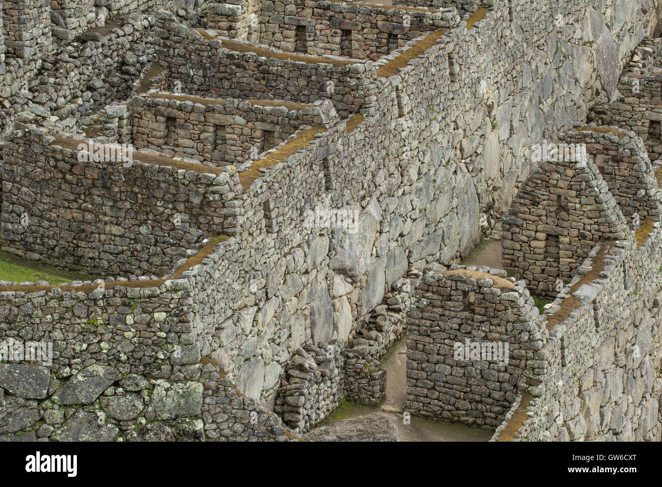 View of the ancient Inca City of Machu Picchu. The 15-th century Inca ...