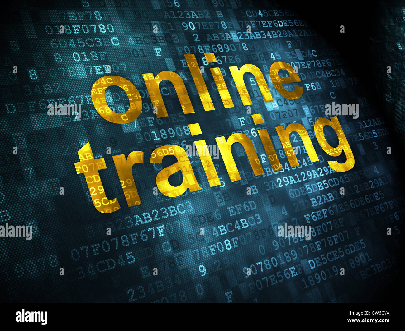 Education concept: Online Training on digital background Stock Photo ...