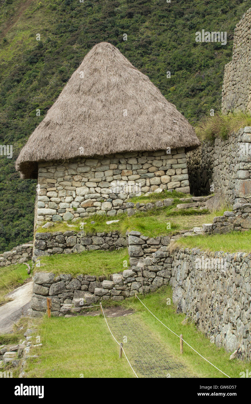View of the ancient Inca City of Machu Picchu. The 15-th century Inca ...