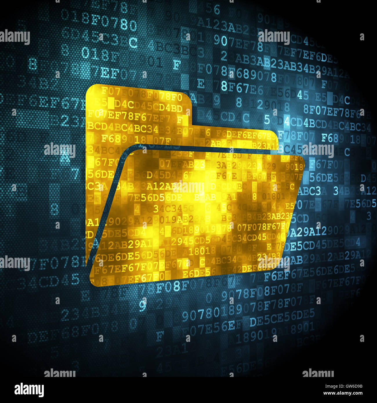 Finance concept: Folder on digital background Stock Photo - Alamy