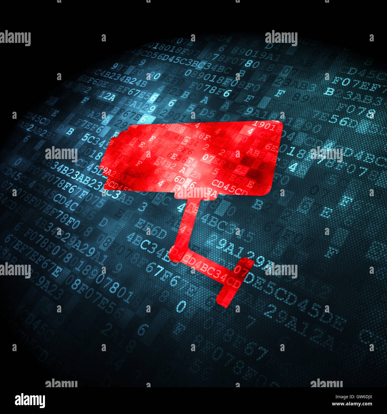 Privacy concept: Cctv Camera on digital background Stock Photo - Alamy