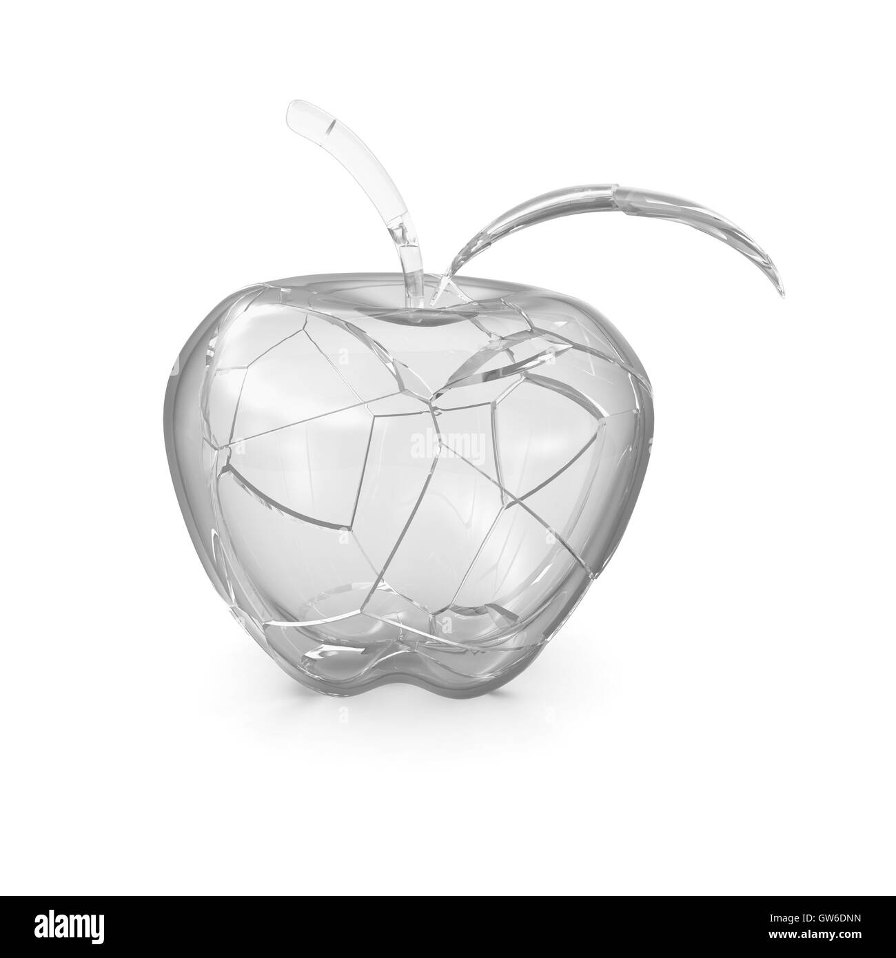 Broken glass apple Stock Photo - Alamy