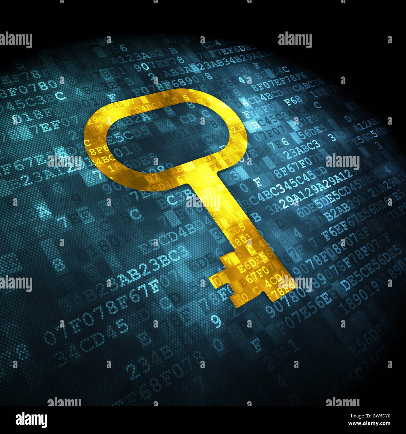 Protection concept: Key on digital background Stock Photo - Alamy