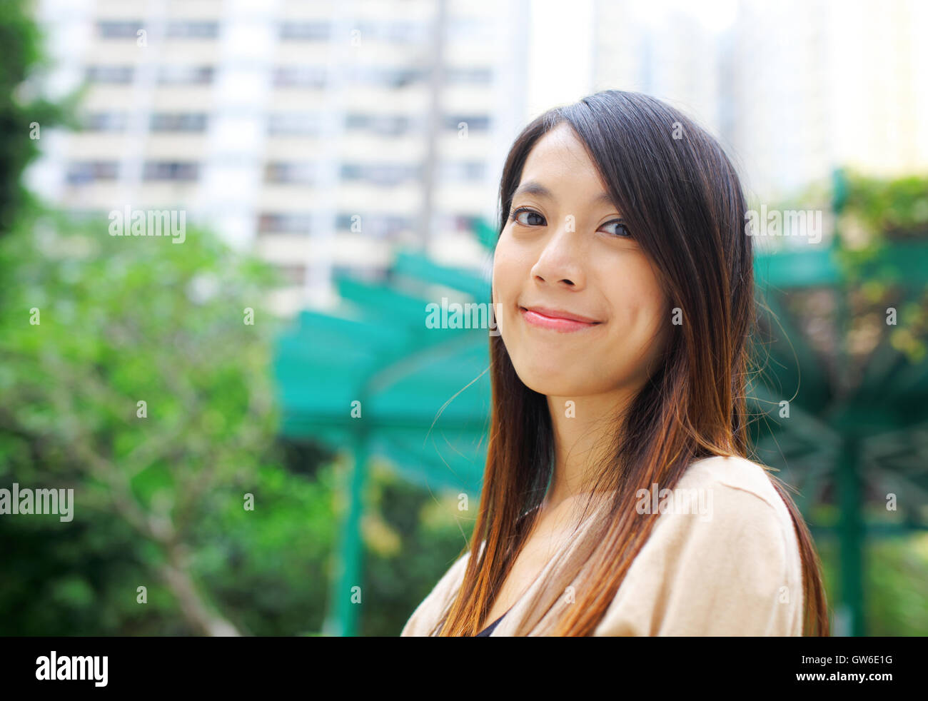 Young lady on the street Stock Photo - Alamy