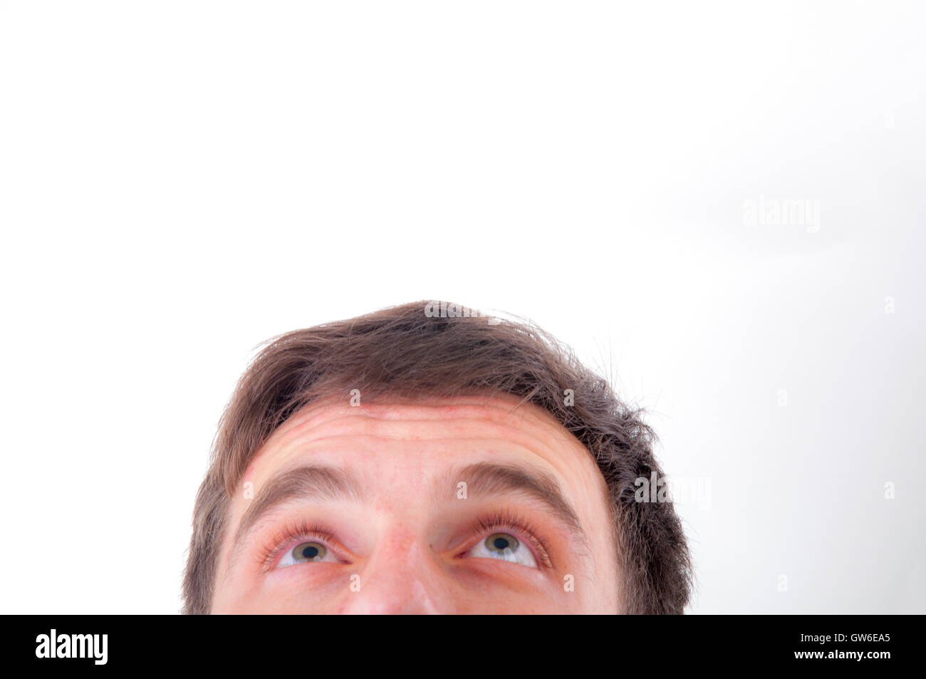 Man staring up Stock Photo - Alamy