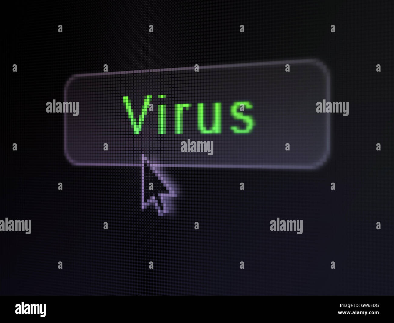 Safety concept: Virus on digital button background Stock Photo - Alamy