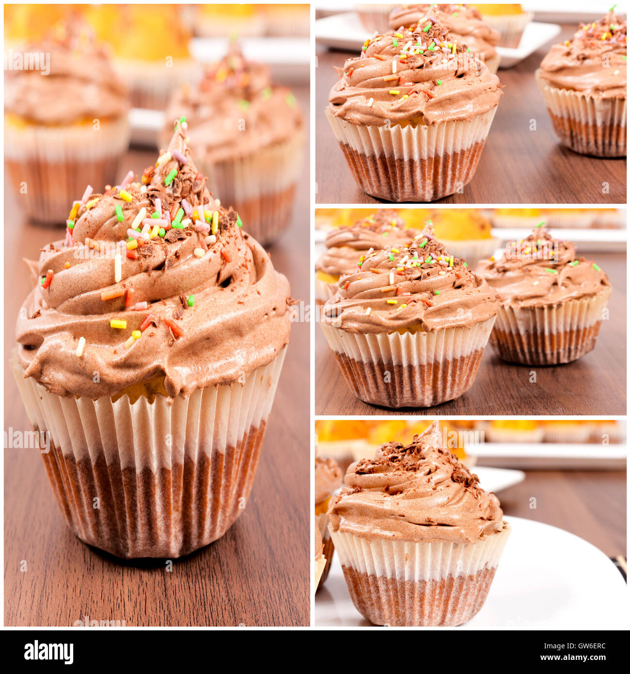 Heart cup cakes fairy cakes hi-res stock photography and images - Alamy