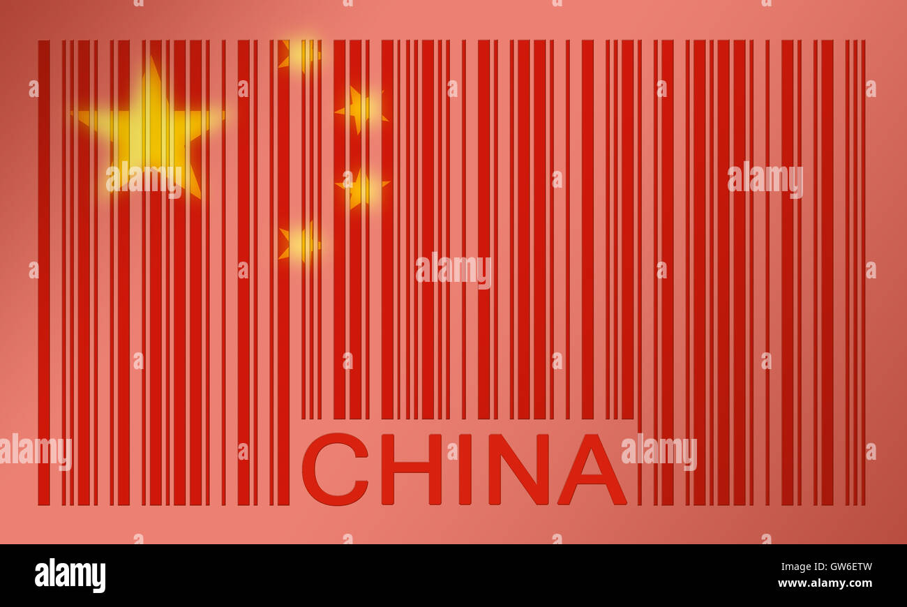 Chinese flag barcode hi-res stock photography and images - Alamy